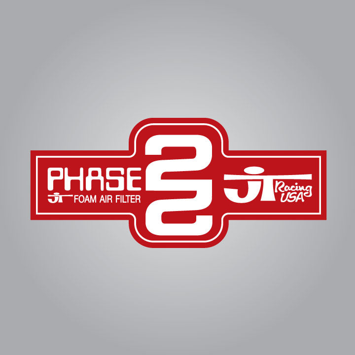 Phase 2 JT Racing Decal - Red – Vintage Motocross Stickers