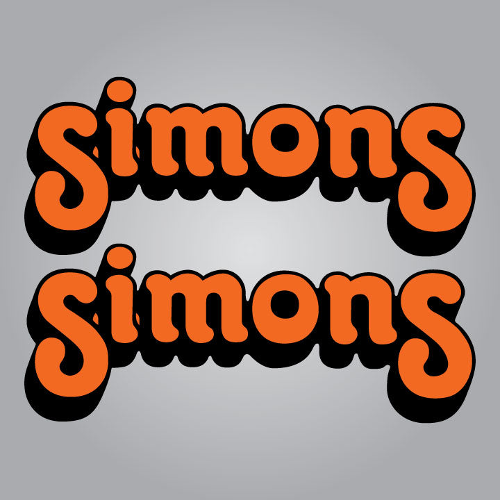 Simons Forks Decal Set - Orange – Vintage Motocross Stickers