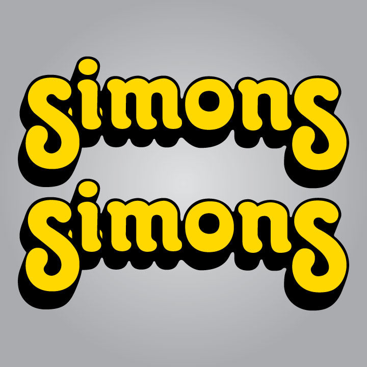 Simons Forks Decal Set - Yellow – Vintage Motocross Stickers